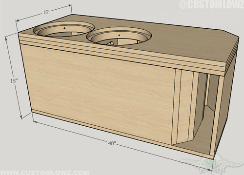 2 Audiopipe TXX-BDC4 12s Ported Subwoofer Box Plans | CustomLowz