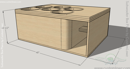 6 Soundqubed HDX3 12s ported subwoofer box plans | CustomLowz