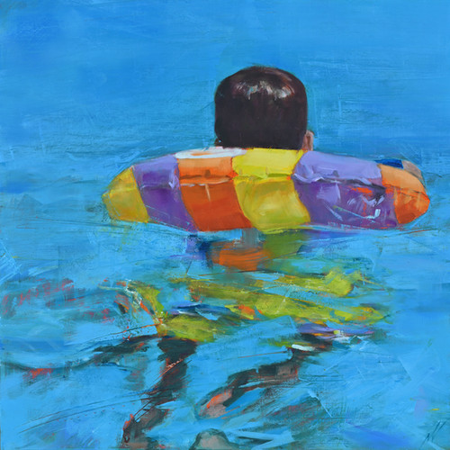 Colourful Currents 2 - 30x30cm | Coastal Art Gallery