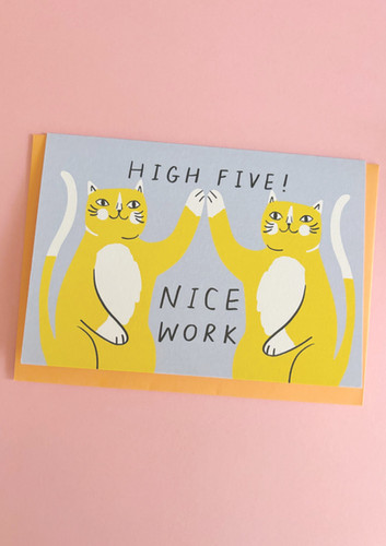 High Five Cats Card | Kitty Kenda