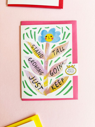 Just Keep Growing Card | Kitty Kenda
