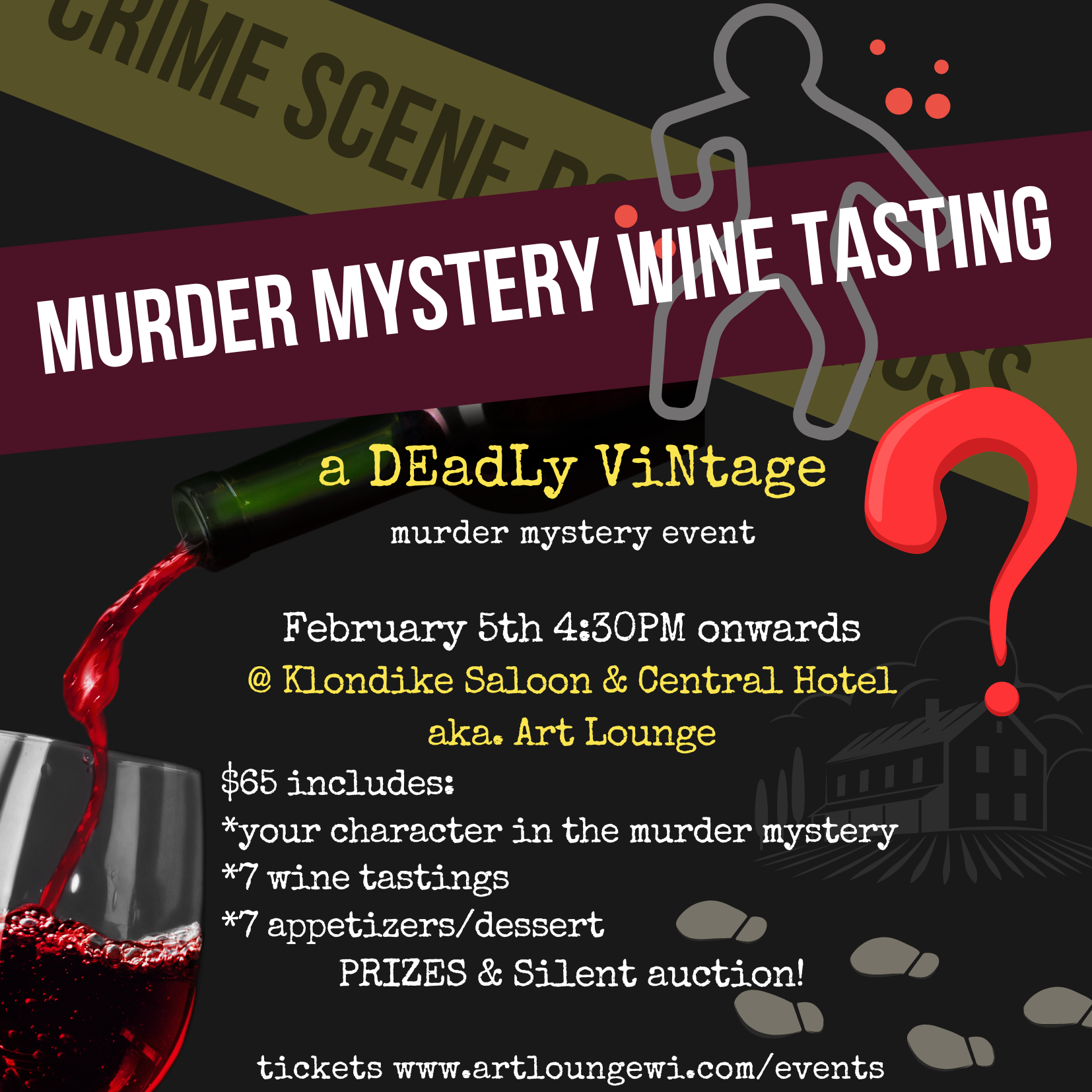 Murder Mystery Tasting Event - A Deadly Vintage | Art Lounge