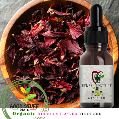 Hibiscus Flower Tincture ORGANIC Concentrate ALCOHOL FREE Extract ...