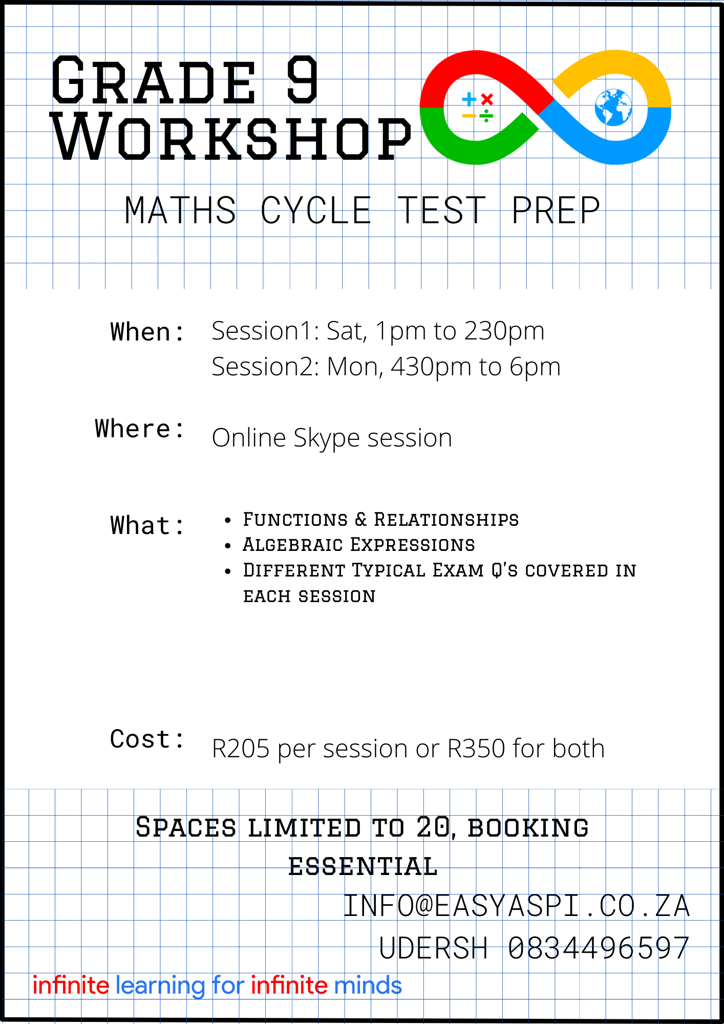 IEB Grade 9 Maths Cycle Test Workshop Series | Easy As Pi
