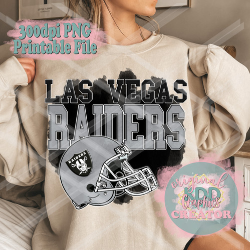 Las Vegas Raiders Football - Watercolor - 300dpi PNG | Kdd Graphics By Tab