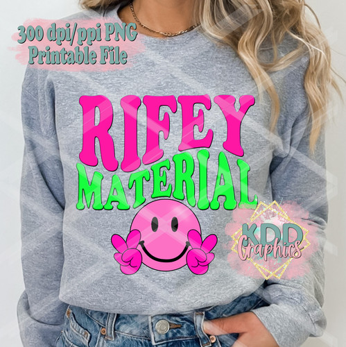 Rifey Material - Smiley Peace - Matt Rife - 300 dpi/ppi PNG - Prin ...