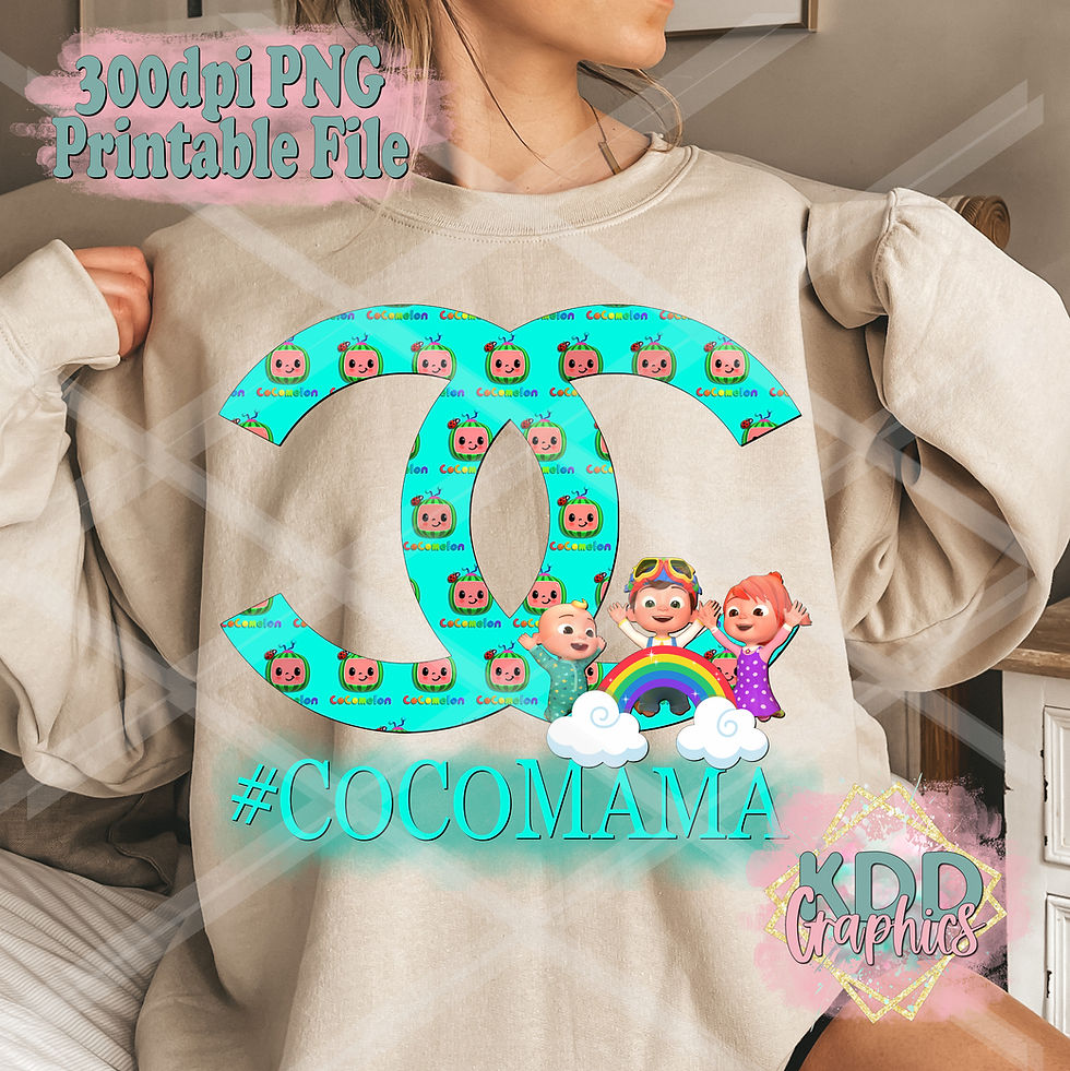 #CocoMama - Cocomelon Mama - C H A N E L - 300dpi PNG | Kdd Graphics By Tab