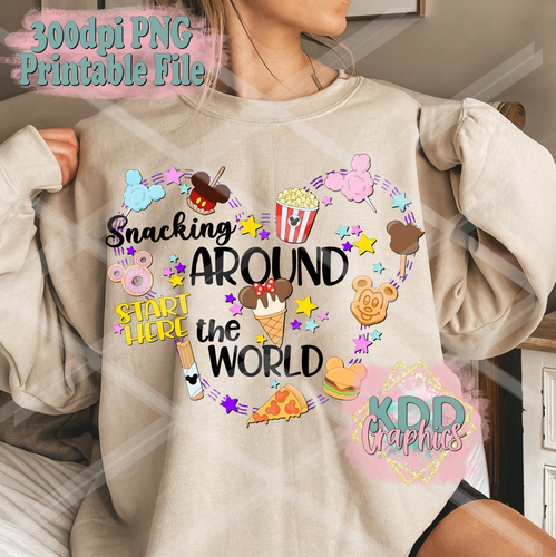 Snacking Around the World - Disney Snacks - Snack Map - 300dpi PNG ...
