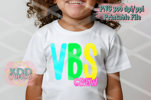 VBS Crew - Neon Letters - Vacation Bible School - PNG | Kdd Graphics By Tab