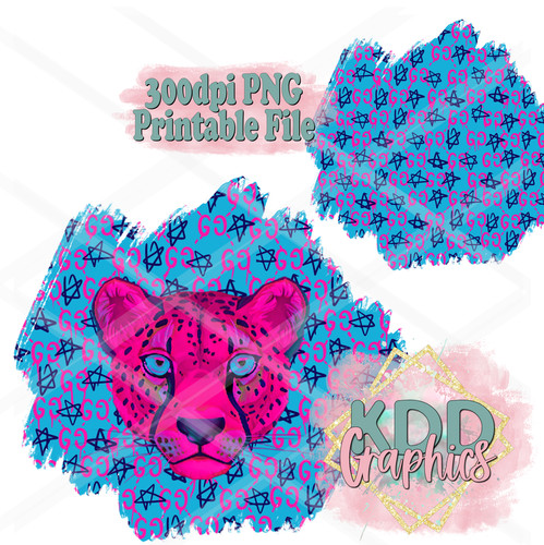 Vivid Tiger and Blue GG Graffiti Backsplash Arm Piece Sleeve Patch ...