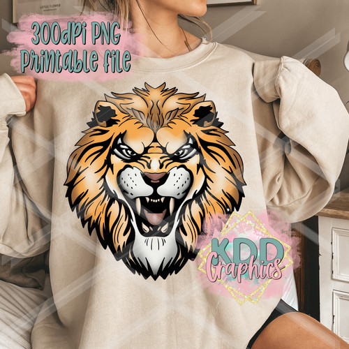 Lion School Mascot - Lions - 300dpi PNG | Kdd Graphics By Tab