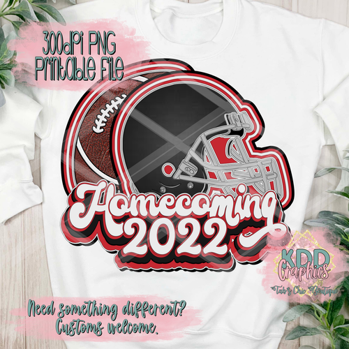 Homecoming 2022 - American Football - Red Black Grey - 300dpi P | Kdd ...
