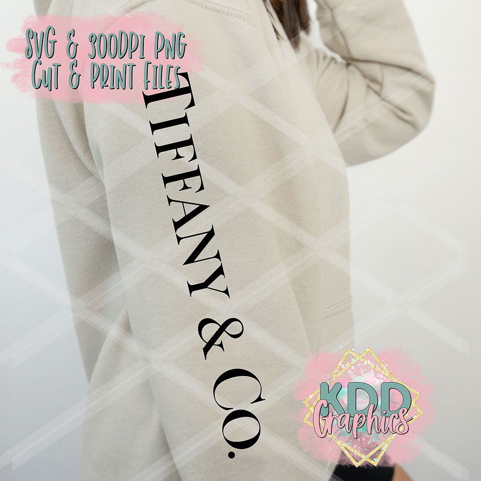 Tiffany Vertical Arm Sleeve File - Black - 300dpi PNG SVG | Kdd ...