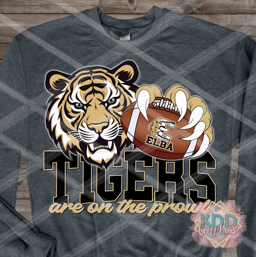 Elba Tigers Are On The Prowl - Elba Tigers Football - 300dpi PNG | Kdd ...
