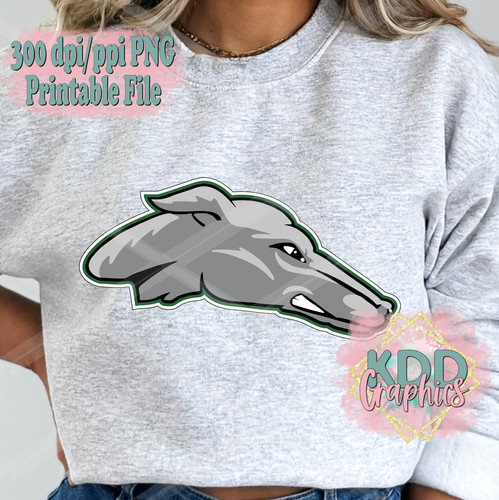 Greyhound Mascot School Team 300dpi/ppi PNG SVG | Kdd Graphics By Tab