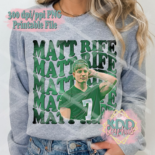 Matt Rife Green Grunge Wavy Text - 300 dpi/ppi PNG - Printing File ...