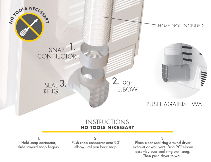 Best Dryer Vent Connection; Frustration Free Dryer Hose Installation ...