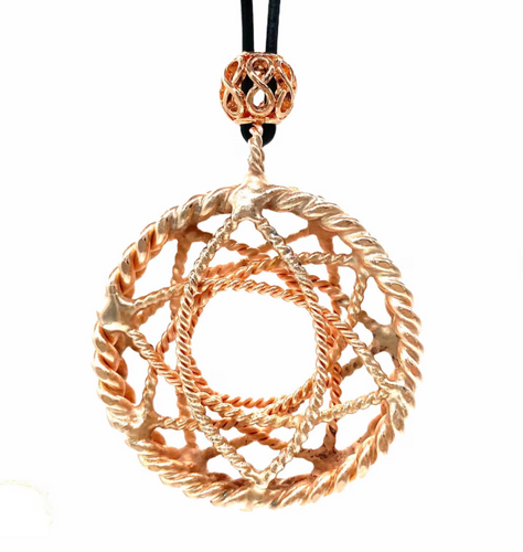 Copper Tensor Pendant - Vesica Piscis Tube Torus | the raw store