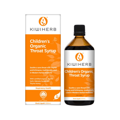 Children's Organic Throat Syrup - Kiwiherb | the raw store