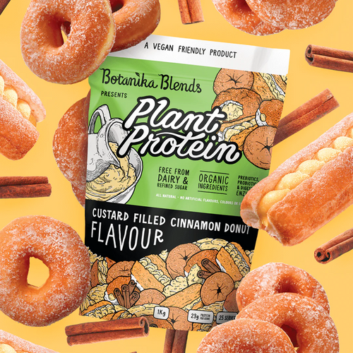 Botanika Blends Plant Protein 1kg - Custard Filled Cinnamon Donut | the ...