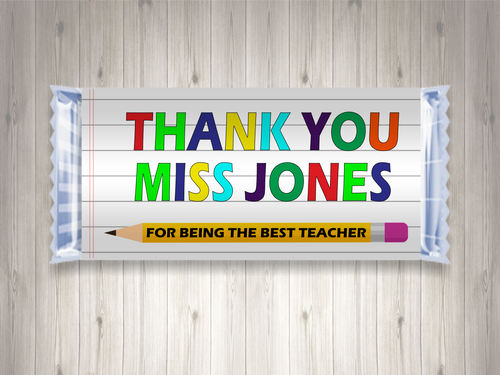 PERSONALISED THANK YOU TEACHER CHOCOATE BAR | TOOT GREEN