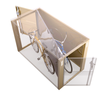 Double Sided Steel Bicycle Locker | California Outdoor