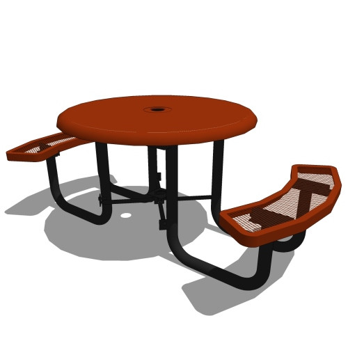 46 Round Solid Top Portable Table - 2 Seat | California Outdoor