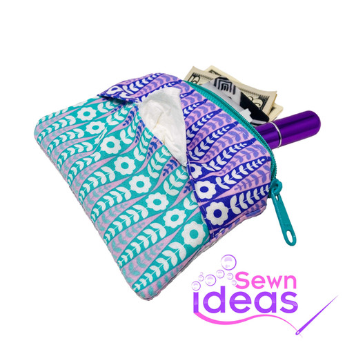 zipper pouch with tissue holder PDF pattern | sewn-ideas