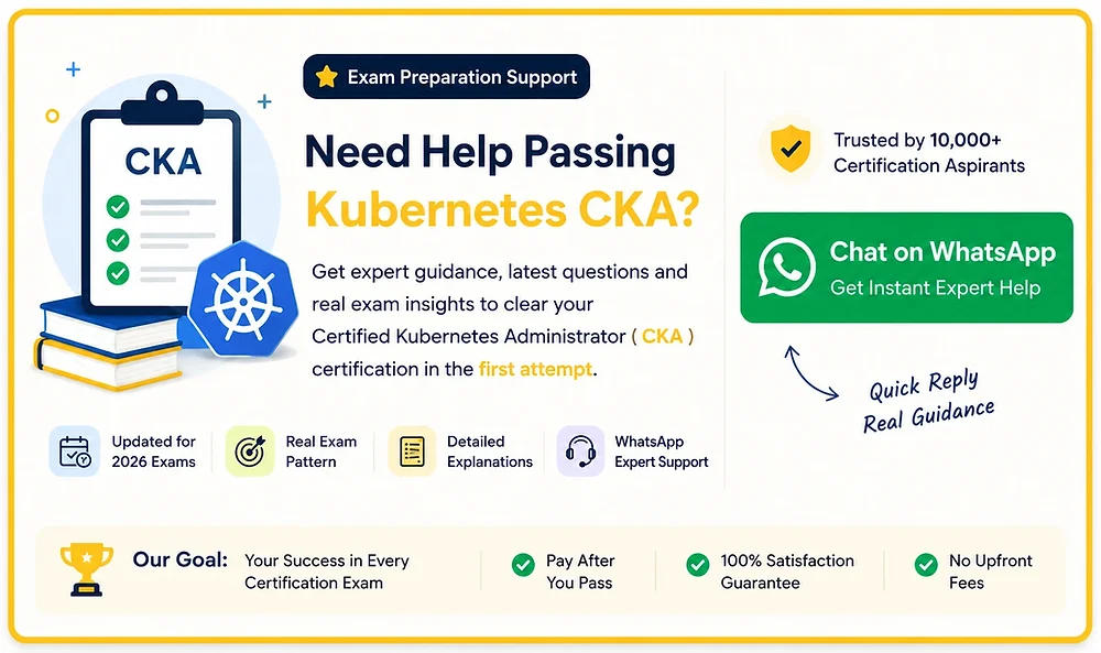 CKA Certification Sample questions & Get Exam Support