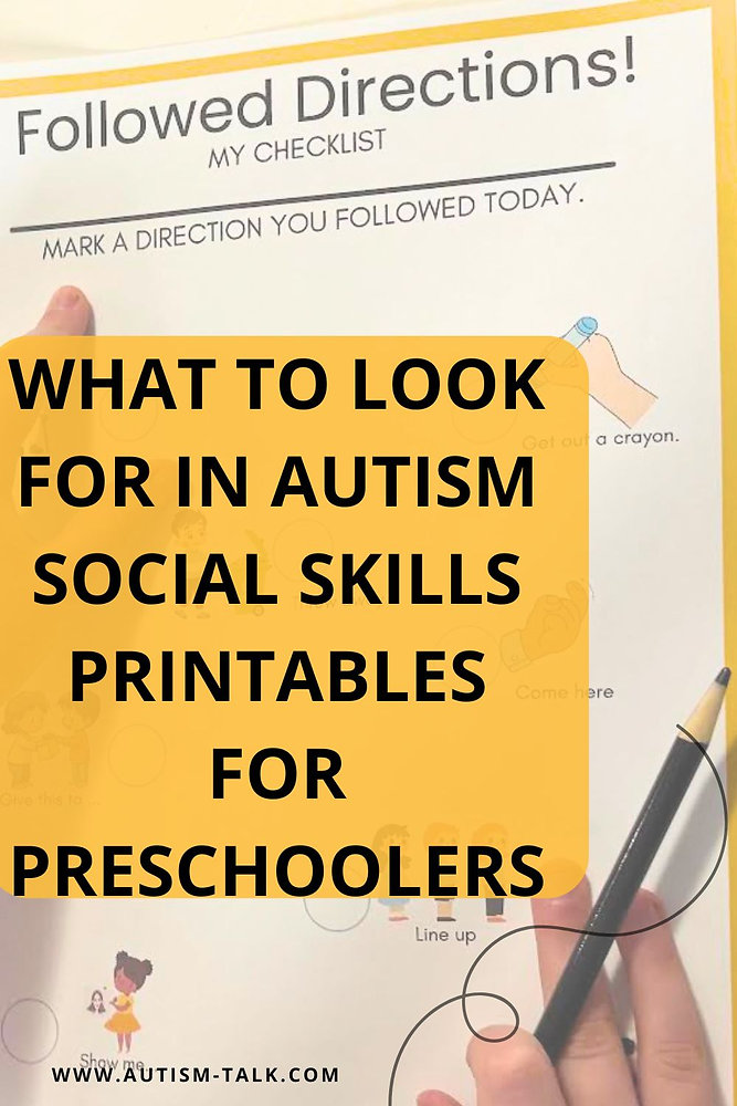 What to Look for in Autism Social Skills Printables for Preschoolers