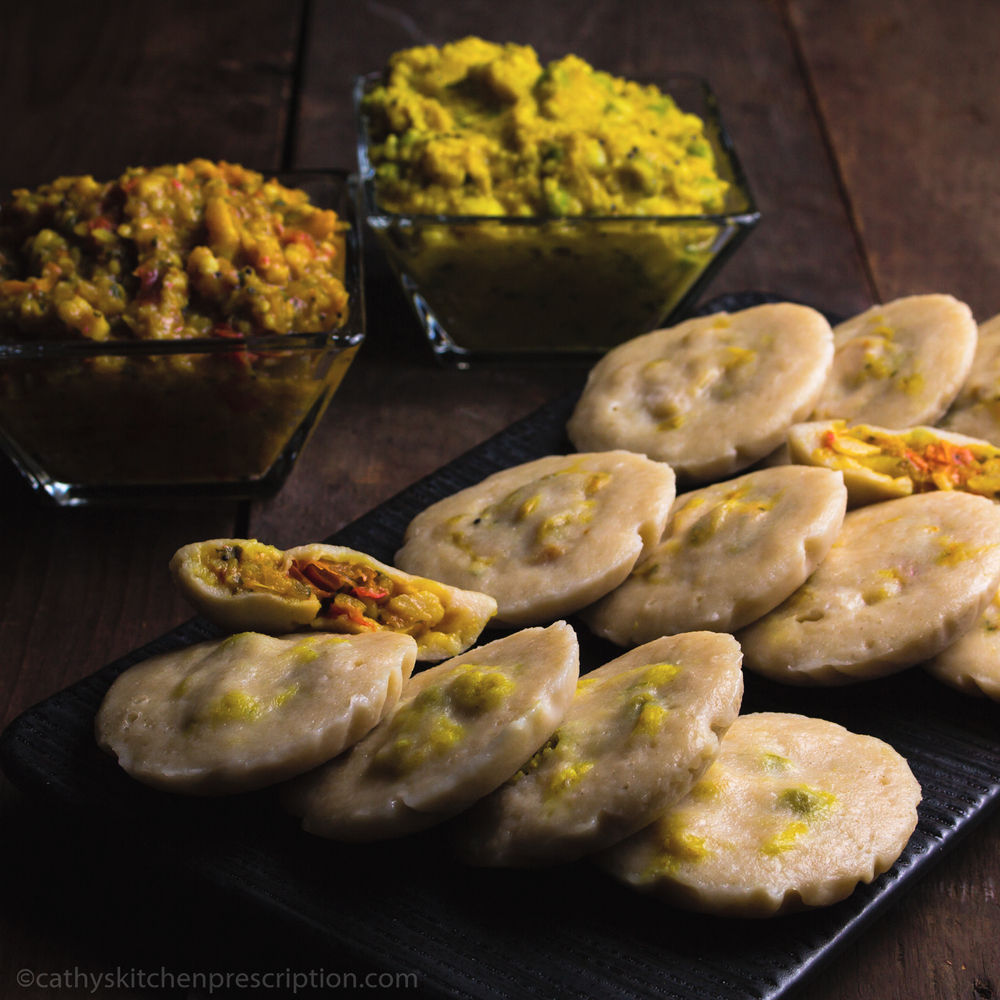 Idli, Whole, Fermented, and Stuffed Two Ways