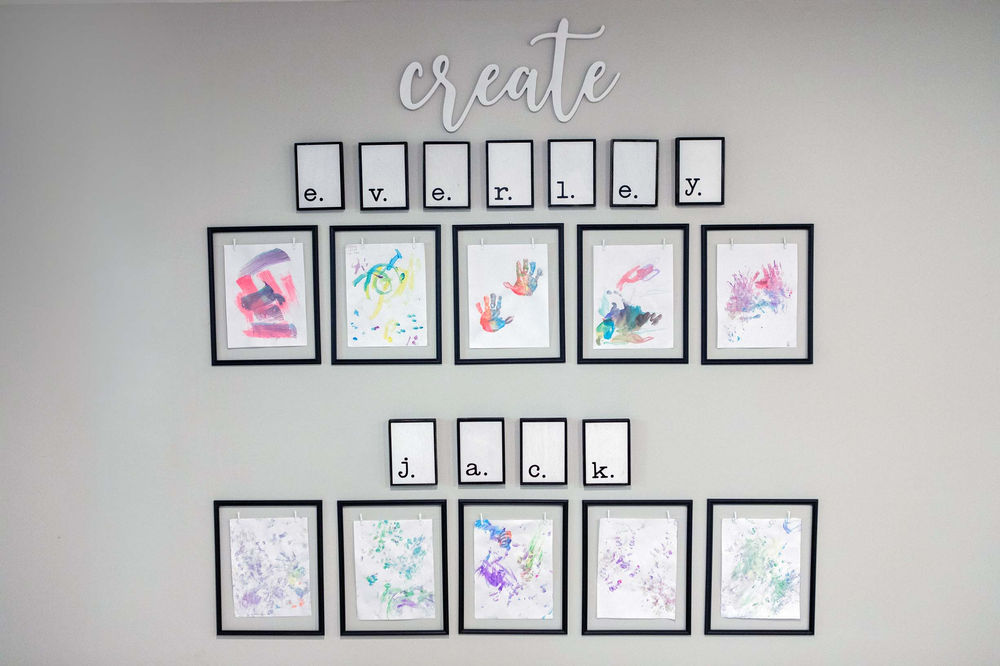 Kids' Art Display Wall