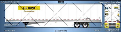 HO - JB HUNT 53´Trailer | digcomdesigns-shop