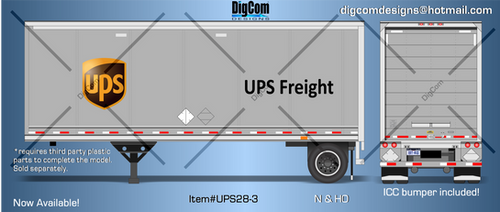 HO - UPS 28´ Trailer | digcomdesigns-shop