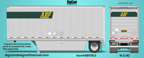HO - ABF 28´ Trailer | digcomdesigns-shop