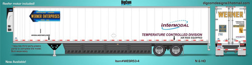 N - WERNER INTERPRISES INTERMODAL 53´Trailer | digcomdesigns-shop