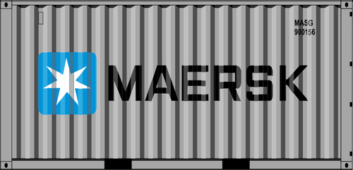 HO - MAERSK GRAY 20´Utility Container | digcomdesigns-shop