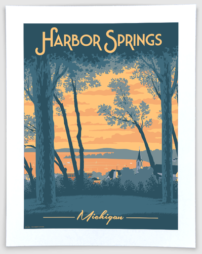 Harbor Springs - Michigan Travel Art Print | The Mighty Mitten