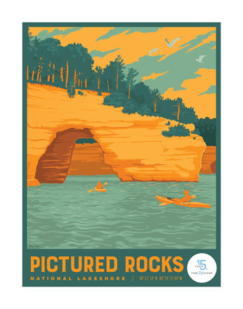 Pictured Rocks - Pure Michigan 15th Anniversary Commemorative Print ...