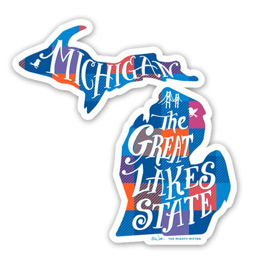 Great Lakes State Sticker - Michigan Stickers | The Mighty Mitten