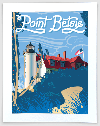 Point Betsie - Michigan Travel Art Print | The Mighty Mitten