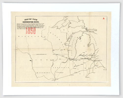 Railroad Map - Great Lakes Art Print | The Mighty Mitten