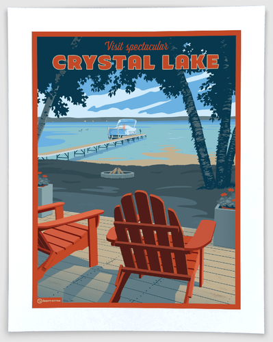 Crystal Lake - Michigan Travel Art Poster Print | The Mighty Mitten