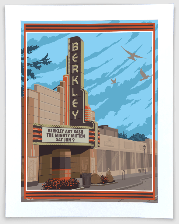 The Mighty Mitten | Michigan travel art 2/3