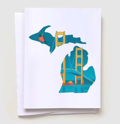 Mighty Mac - Michigan Greeting Card | The Mighty Mitten