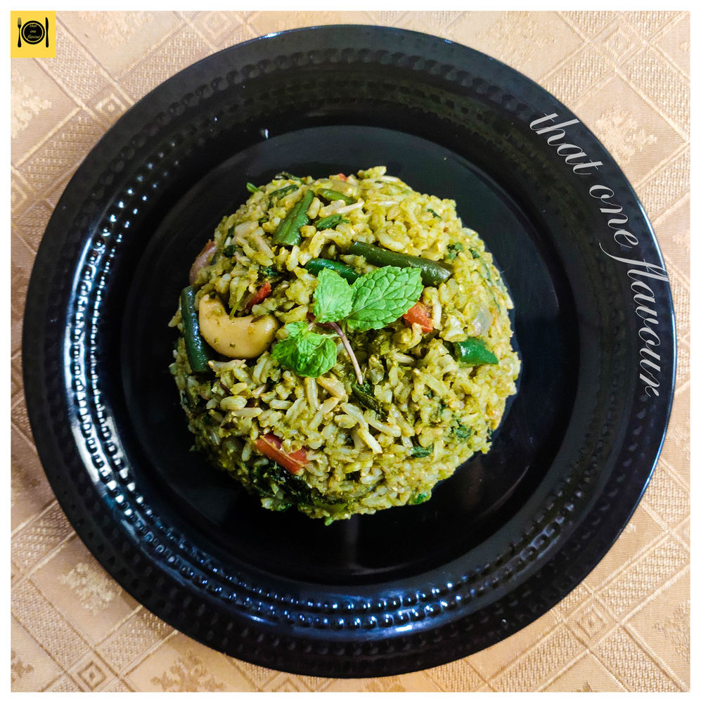 Easy Palak Pulav | Pulao | Palak Pulav | Brown rice Pulao