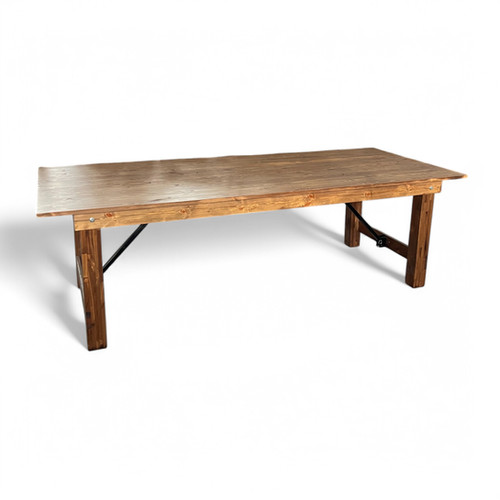 Antique Rustic Solid Pine Farmhouse Folding Table