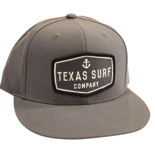 Anchor Patched Snapback -Charcoal | texas-surf-co
