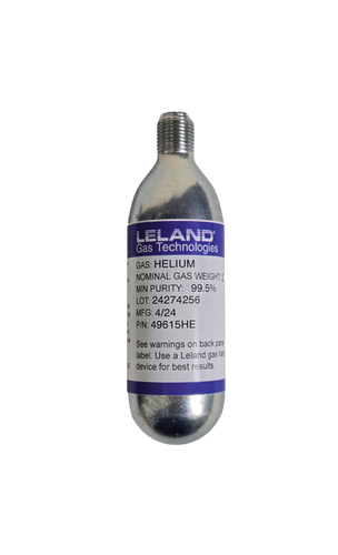 49615HE Cartridge, Large, 95ml 2.5g +0.3/0g Helium | Leland Gas Tech