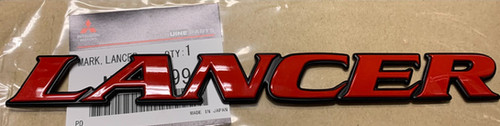 Mitsubishi red colour "LANCER" Badge (Discontinued Part) | TECH///SPORT